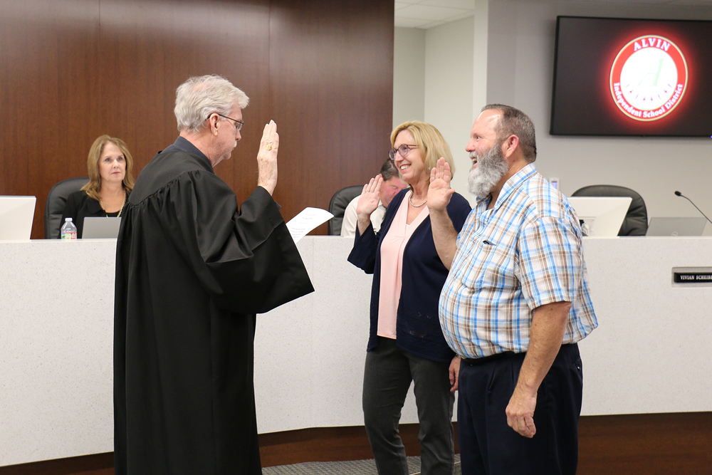 Alvin ISD Board Members Sworn In and New Leadership Appointed | Nichols ...